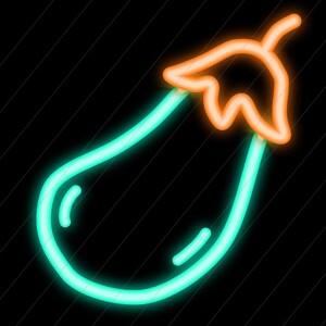 Neon Eggplants Twitch/kick Sub Bit Badges for Streamers,vtubers, 25 ...