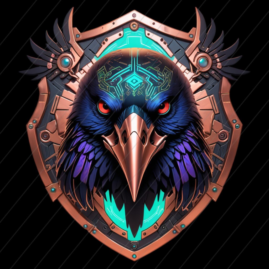 Cyberpunk Raven Shields Twitch Kick Sub Bit Badges for Streamers ...