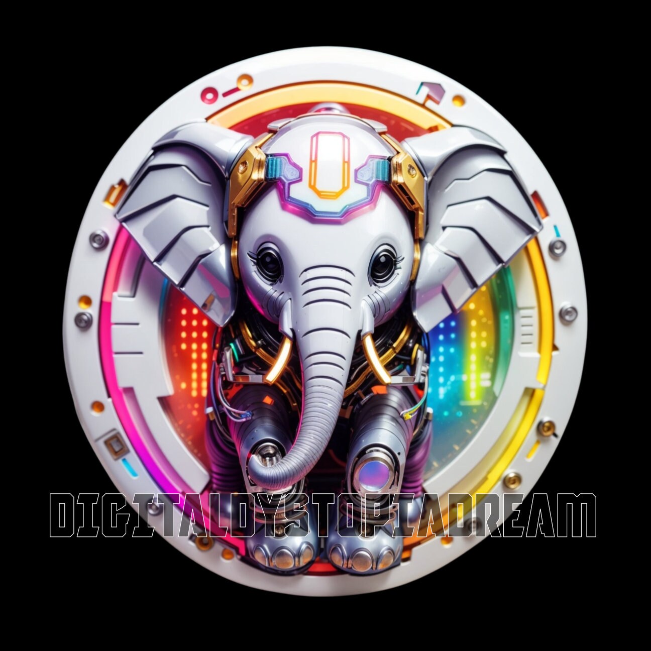 Cyberpunk Elephants Twitch Kick Sub/bit Badges for Streamers,vtubers ...