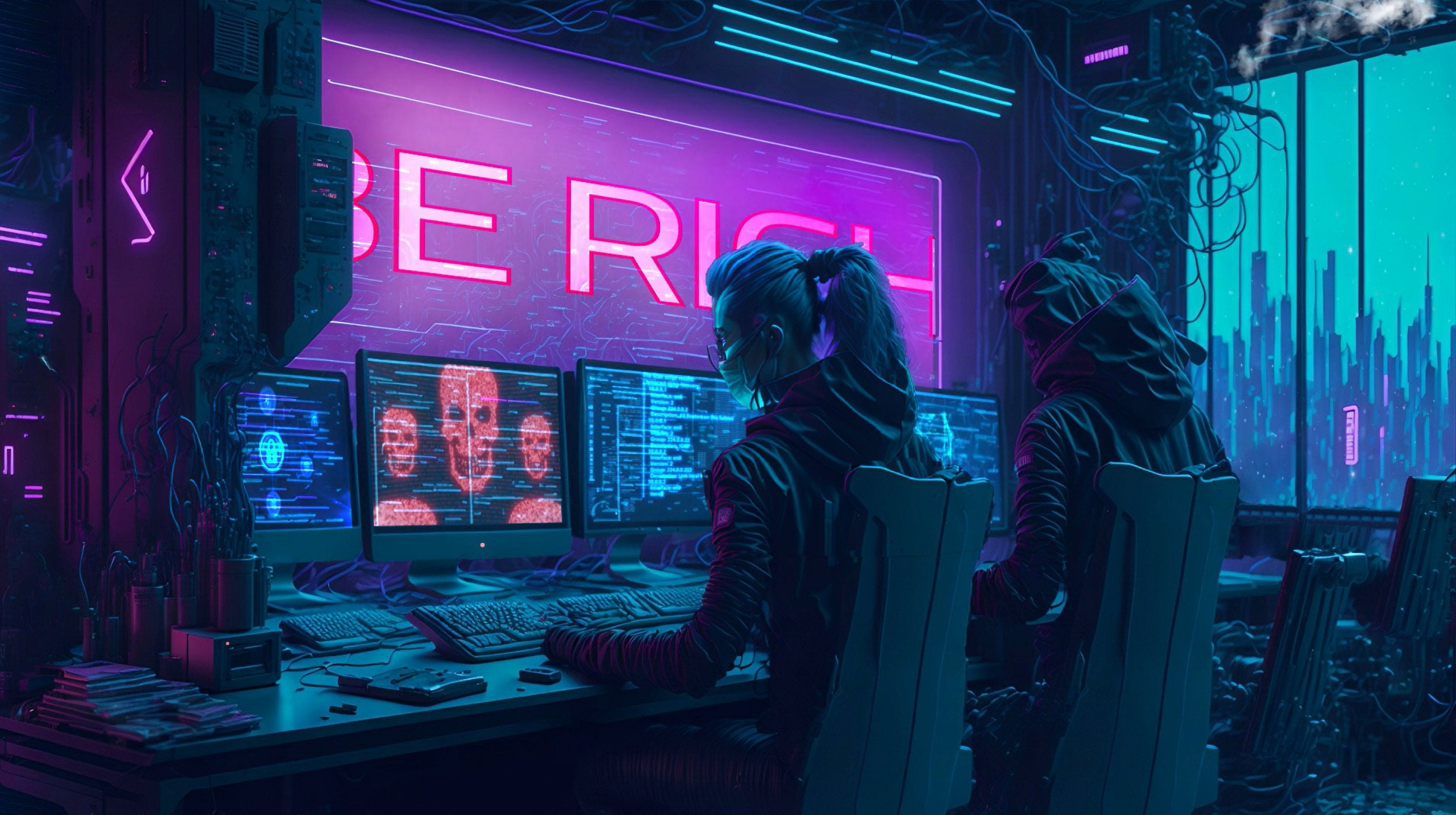 Cyberverse Hacker's Den - Virtual Background Vtuber Twitch Streaming ...