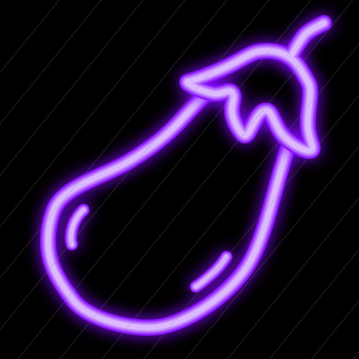 Neon Eggplants Twitch/kick Sub Bit Badges for Streamers,vtubers, 25 ...