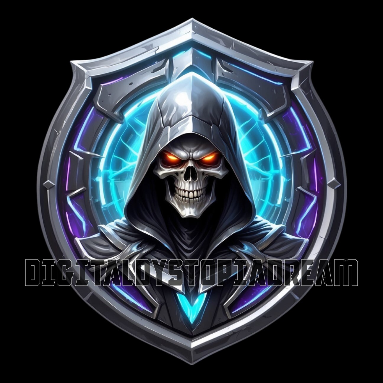 Cyberpunk Grim Reaper Shields Twitch Sub/bit Badges for Streamers ...