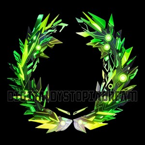 Cyberpunk Neon Laurel Wreath Twitch Kick Sub Bit Badges for Streamers ...