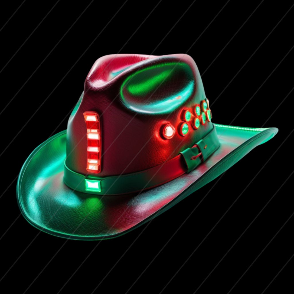 Neon Cowboy Hats Twitch Sub Bit Badges for Streamers,vtubers,40 ...