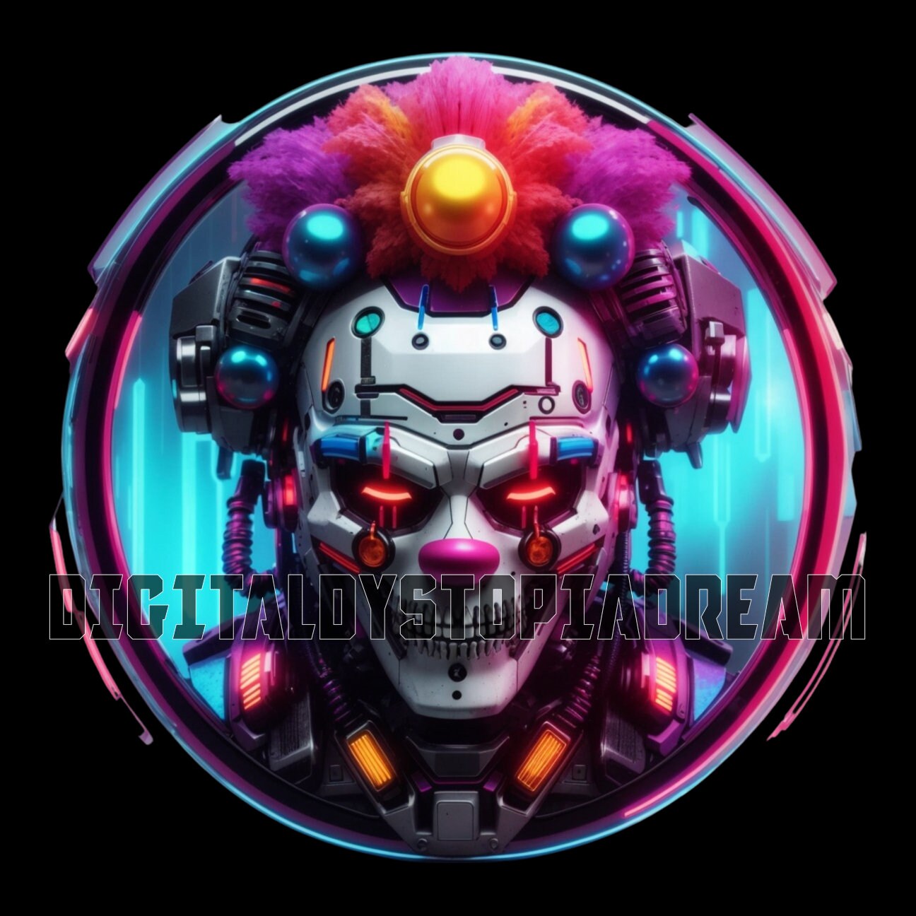 Cyberpunk Clown Skull Twitch Sub Bit Badges for Streamers, Vtuber ...