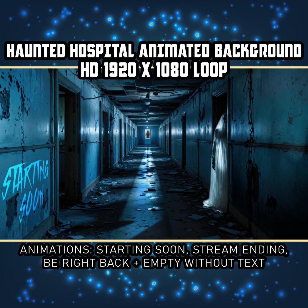 Haunted Hospital Corridor Animated Virtual Background Vtuber Twitch ...