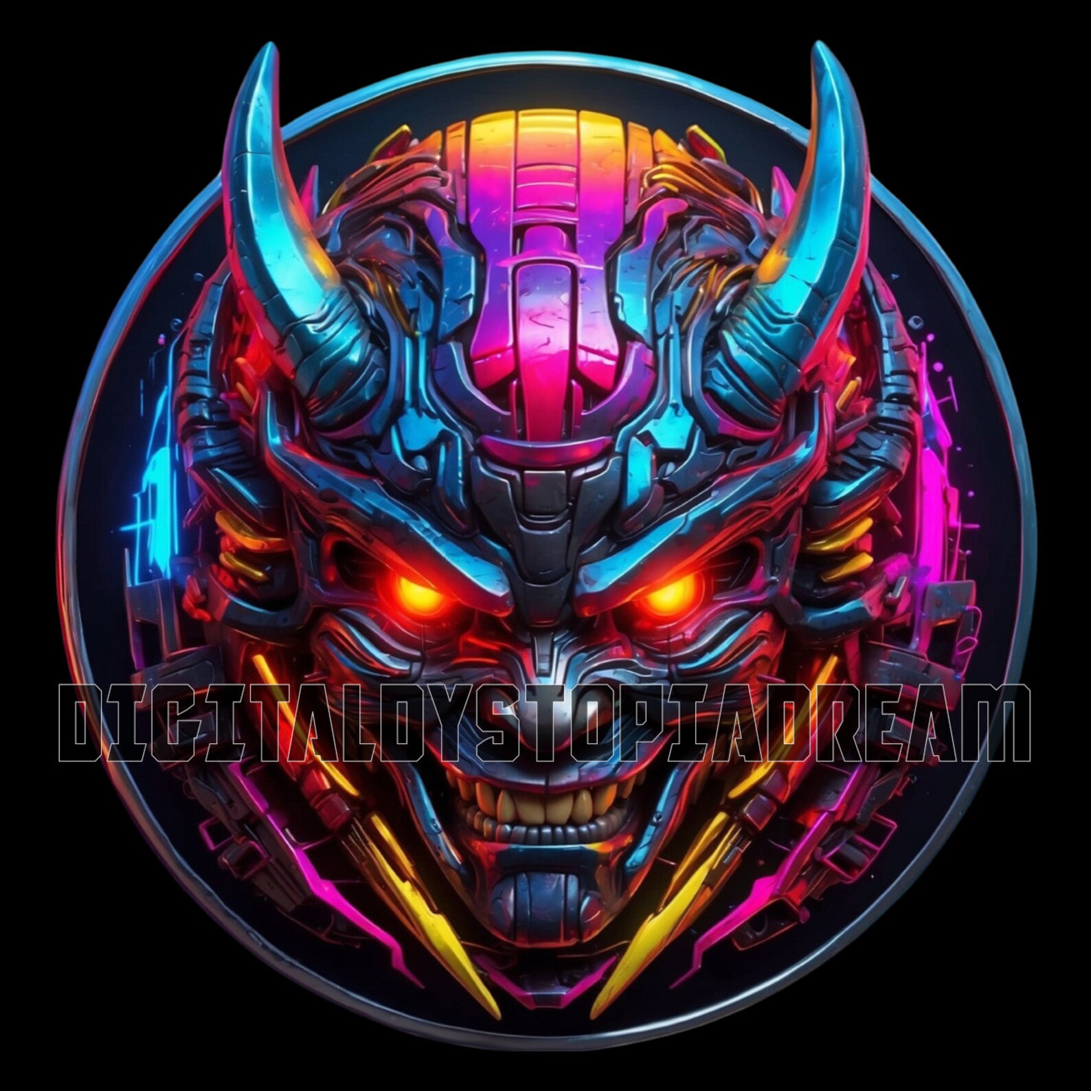 Oni Mask Cyberpunk Twitch Kick Sub Bit Badges for Streamers,vtubers ...