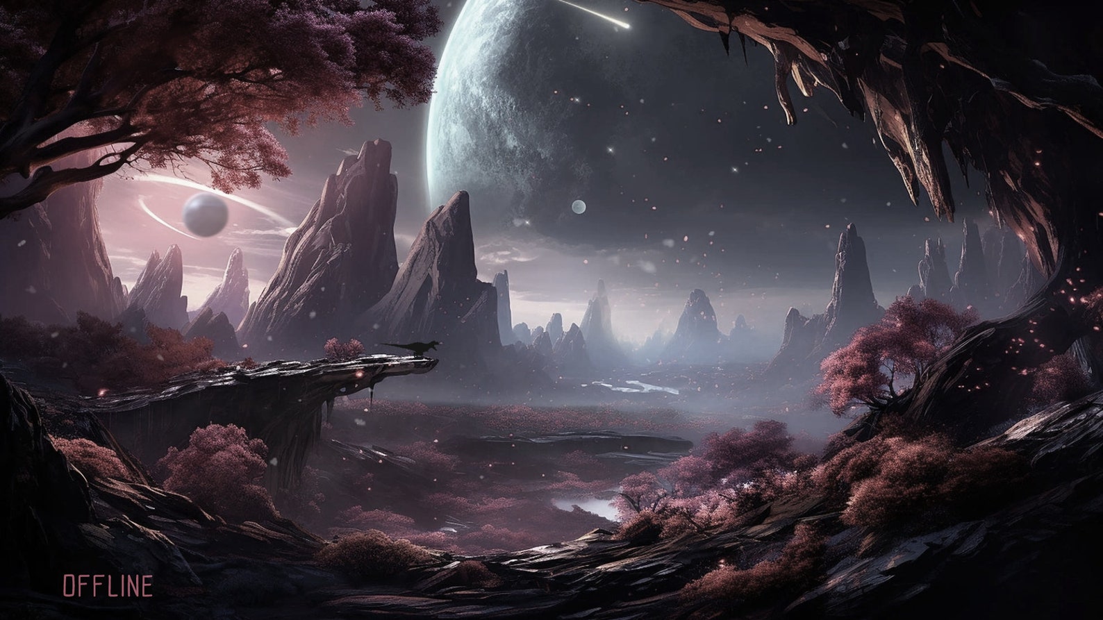 Alien Dinosaur Planet Animated Virtual Background Vtuber Twitch ...