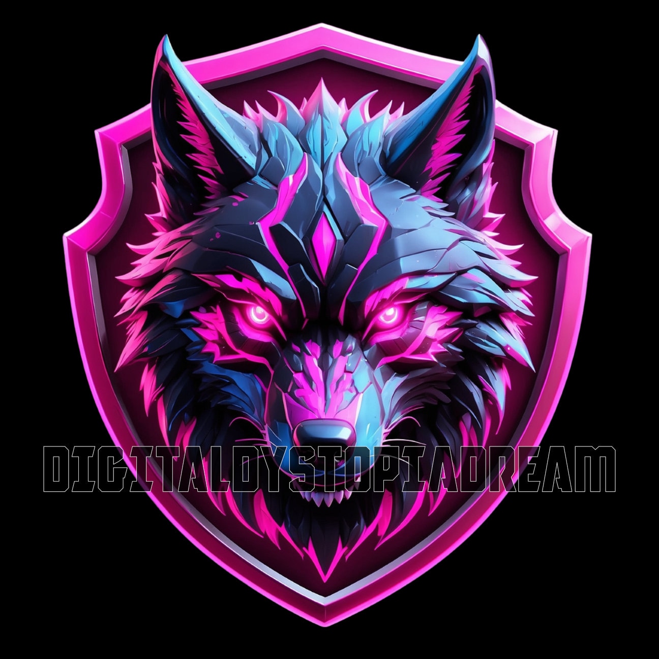 Cyberpunk Wolf Shields Twitch Kick Sub/bit Badges for Streamers,vtubers ...