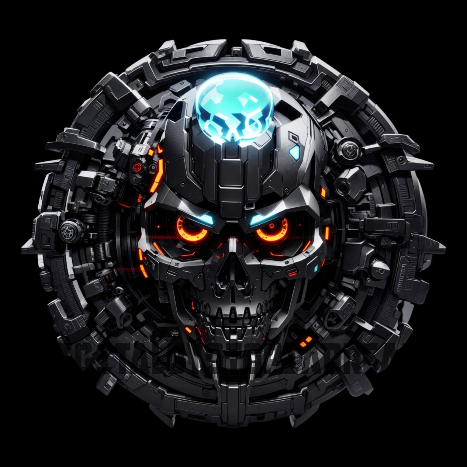 Cyberpunk Skull PNG Bundle Skull Clipart Skeleton Designs Skull SVG ...