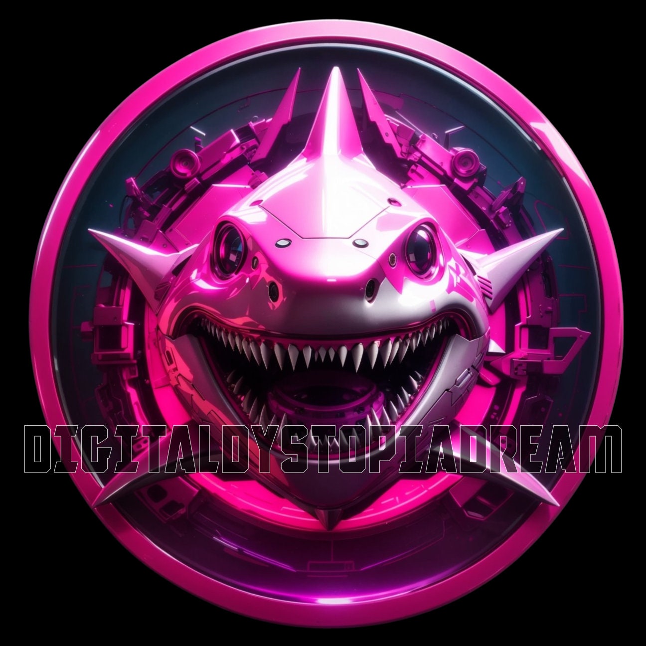 Cyberpunk Sharks Twitch Kick Sub Bit Badges for Streamers, Vtubers ...