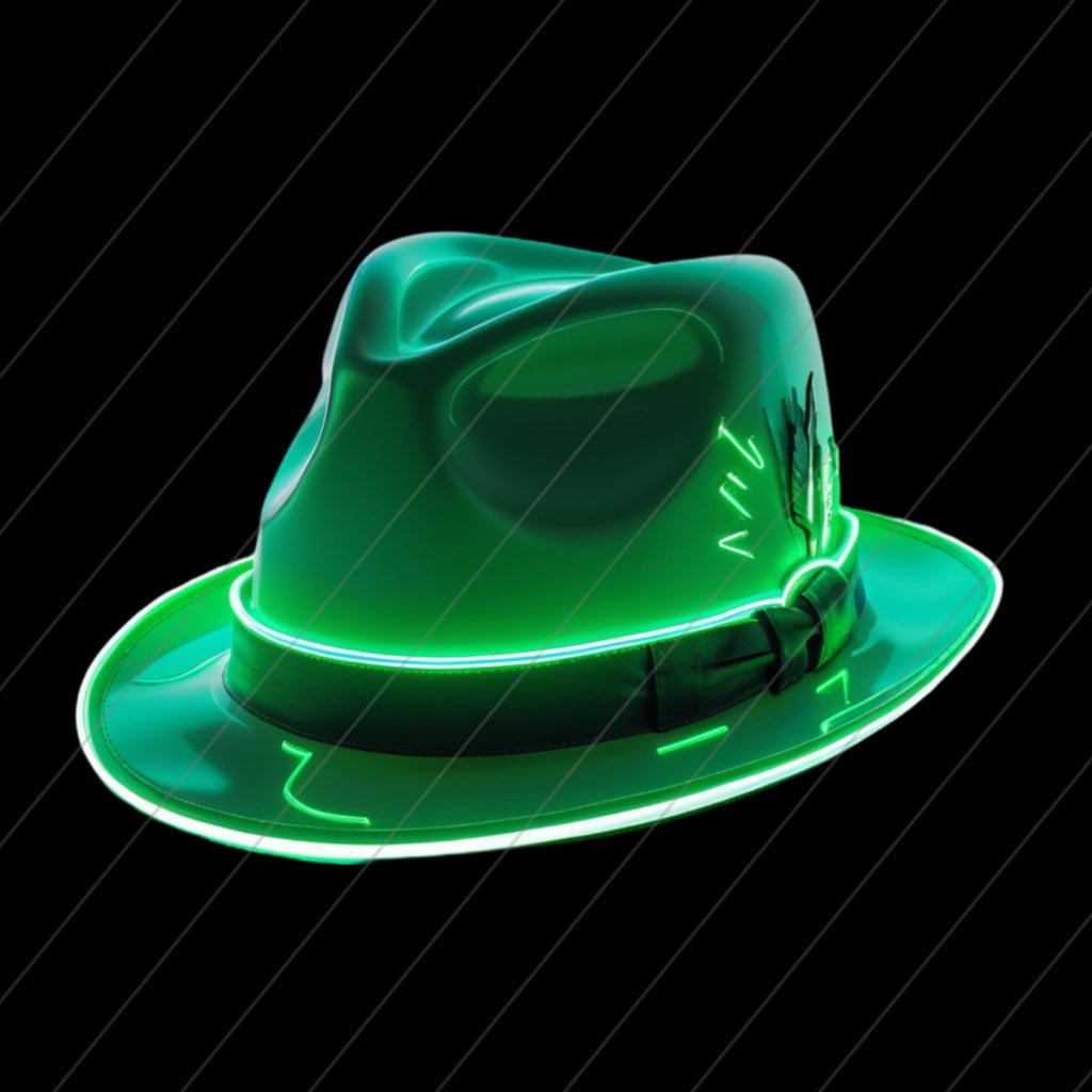 Neon Fedora Twitch Sub Bit Badges for Streamers,vtubers,40 Colorful ...