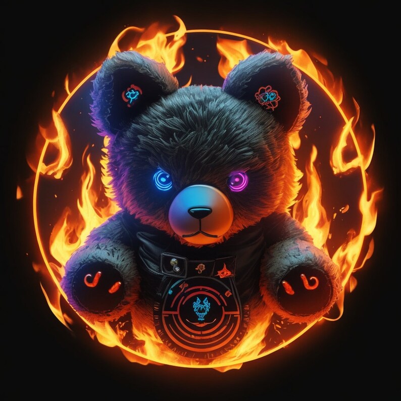 Cyberpunk Teddy Bears Twitch Kick Sub and Bit Badges for Streamers ...