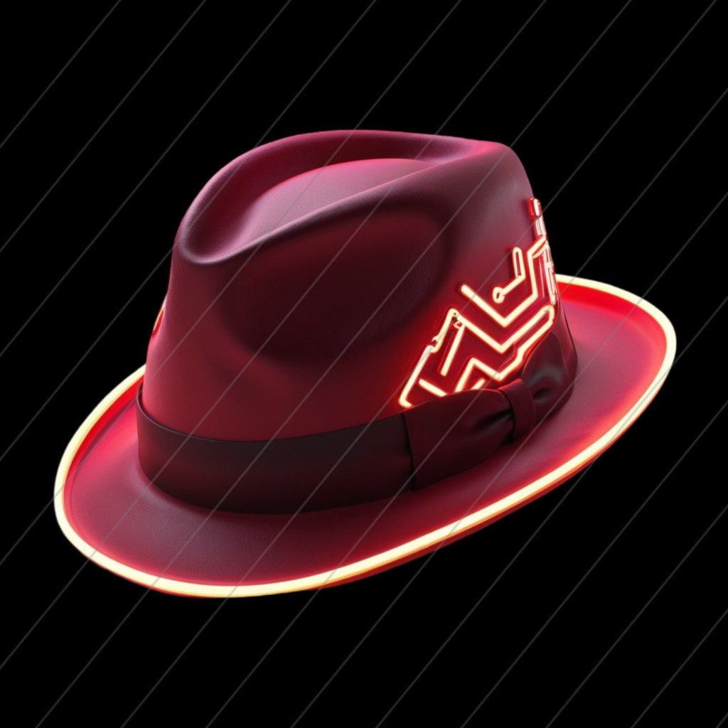 Neon Fedora Twitch Sub Bit Badges for Streamers,vtubers,40 Colorful ...
