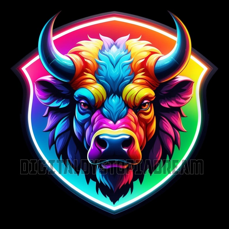 Cyberpunk Buffalo Shields Twitch Kick Sub/bit Badges for Streamers ...