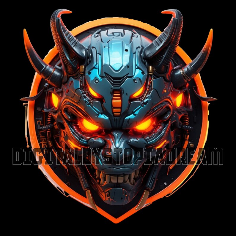 Oni Mask Cyberpunk Twitch Kick Sub Bit Badges for Streamers,vtubers ...