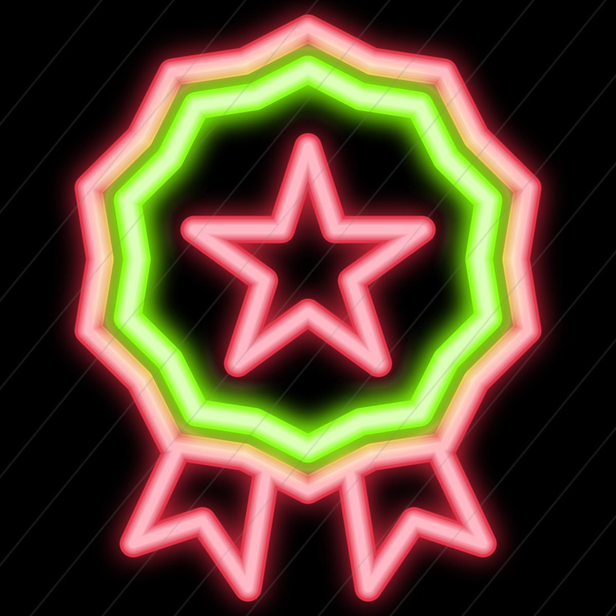 Neon Medals Twitch/kick Sub Bit Badges for Streamers,vtubers, 24 ...