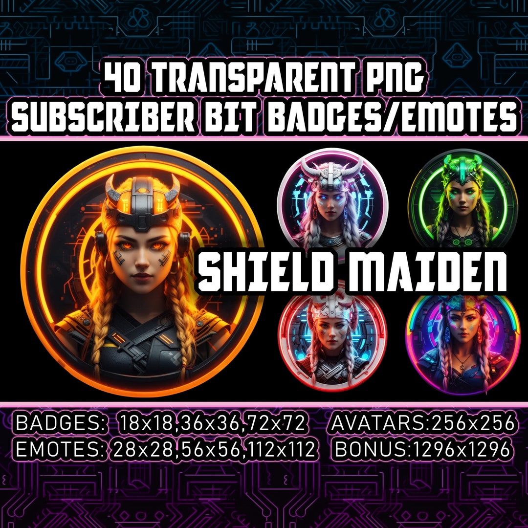 Shield Maiden PNG Logos 40 Cyberpunk Transparent Emotes,clipart Twitch ...