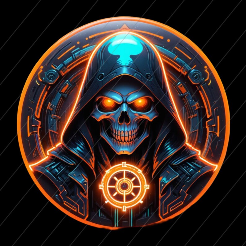 Cyberpunk Grim Reaper Twitch Kick Sub and Bit Badges for Streamers ...