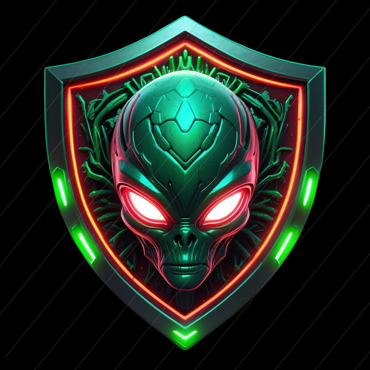 Cyberpunk Alien Shields Twitch Kick Sub Bit Badges for Streamers ...