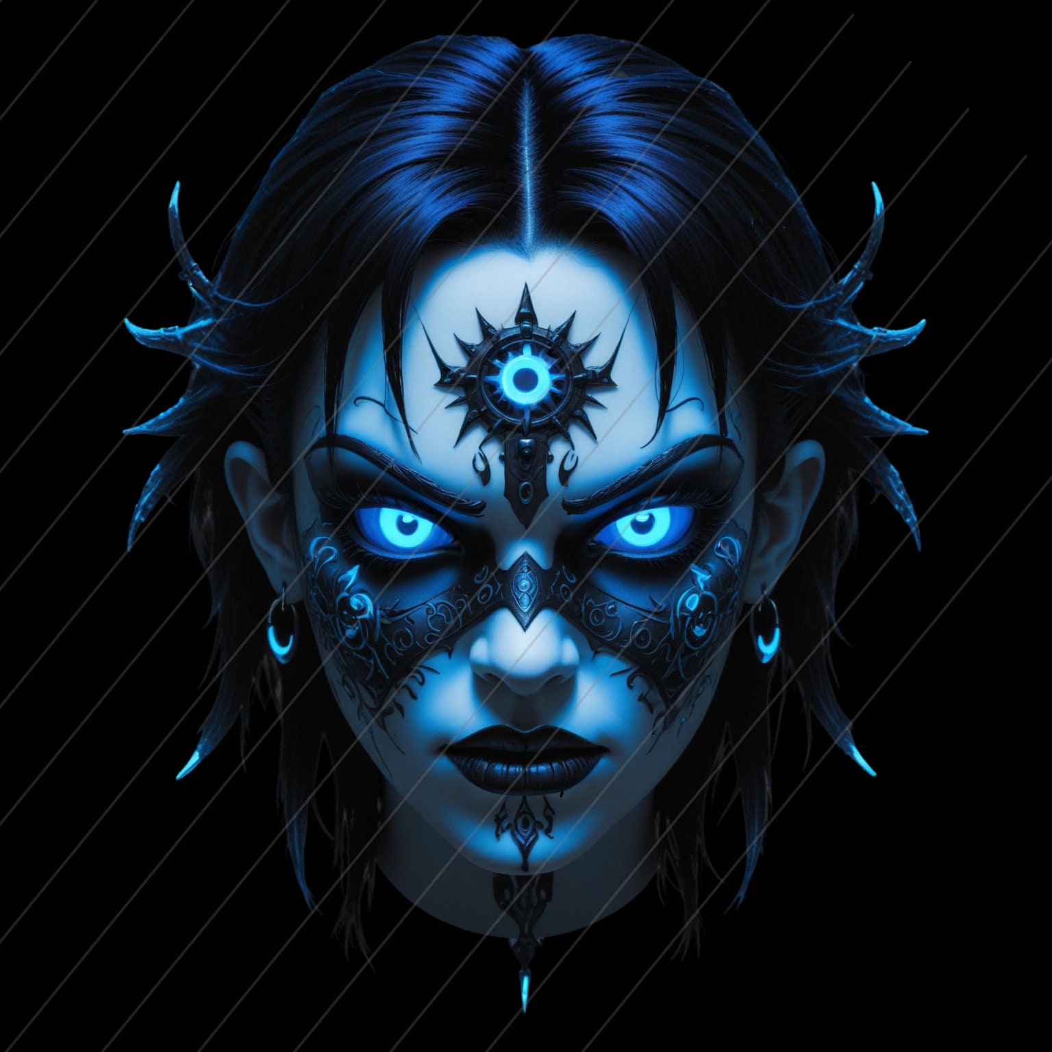 Neon Goth Girl Twitch/kick Sub Bit Badges for Streamers, Vtubers ,40 ...