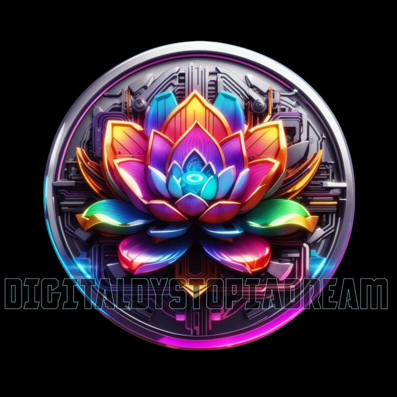 Cyberpunk Lotus Flower Twitch Sub Badges and Bit Badges for Streamers ...