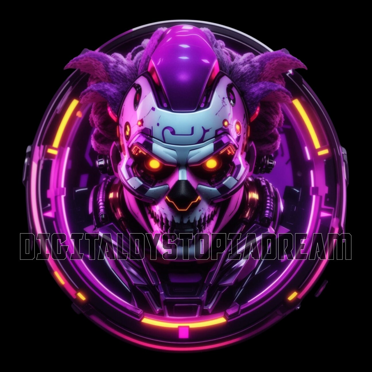 Cyberpunk Clown Skull Twitch Sub Bit Badges for Streamers, Vtuber ...
