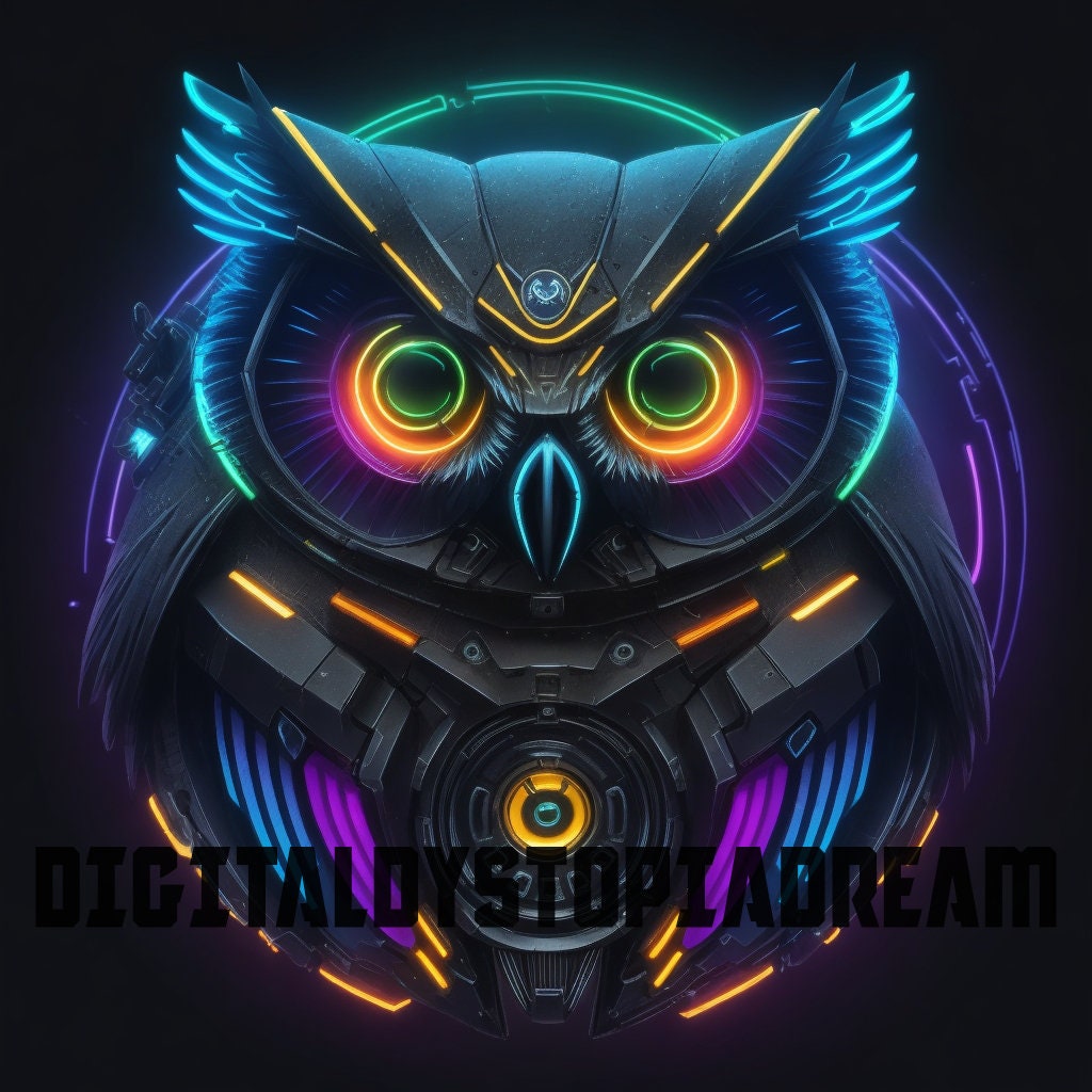 Cyberpunk Owls Twitch Kick Sub and Bit Badges for Streamers,vtubers,bird Lovers 44 Transparent ...