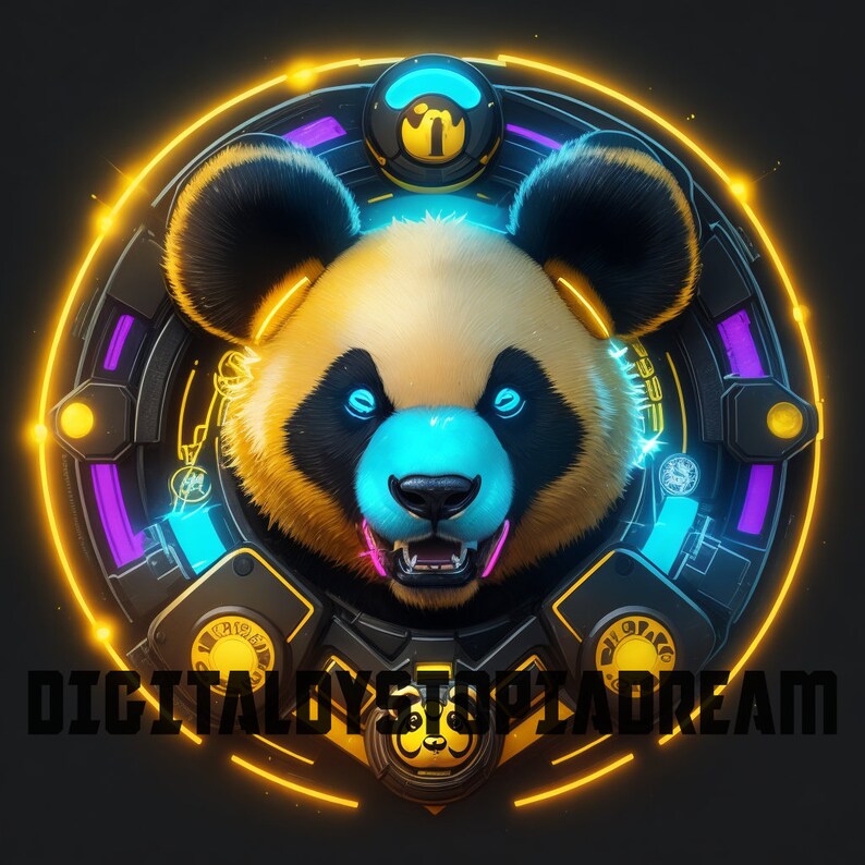 Cyberpunk Panda Bears Twitch Kick Sub and Bit Badges for Streamers ...