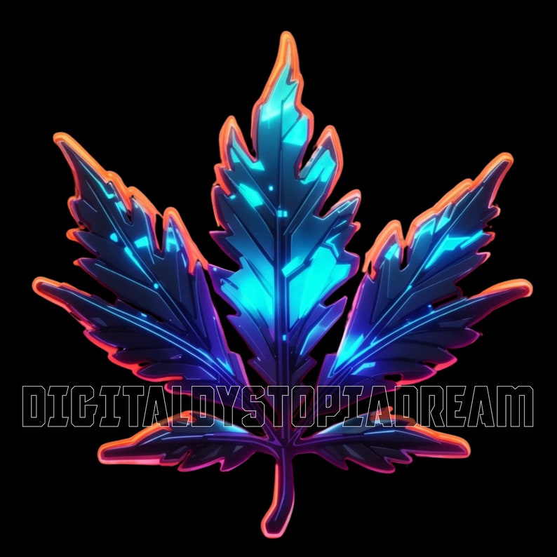 40 Neon Weed Leaf Symbols Twitch Kick Sub Bit Badges for Streamers ...