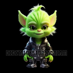 Baby Grinch Cyberpunk Twitch Kick Sub Bit Badges for Streamers, Vtuber ...