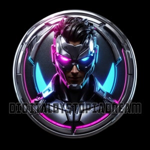40 Cyberpunk Superhero Transparent PNG Twitch Kick Sub Bit Badges for ...
