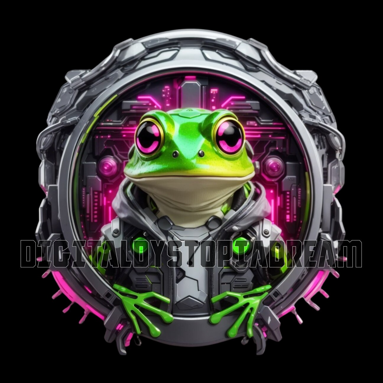 Cyberpunk Frogs Twitch Kick Sub Bit Badges for Streamers, Vtubers ...