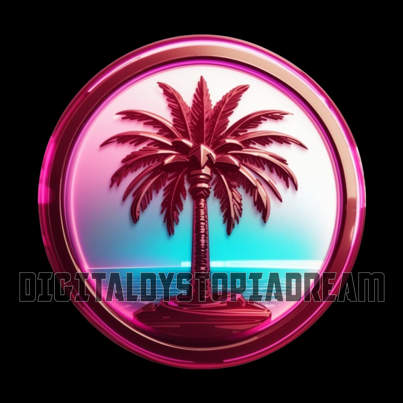 Cyberpunk Palm Trees Twitch Sub Bit Badges for Streamers,vtubers,40 ...