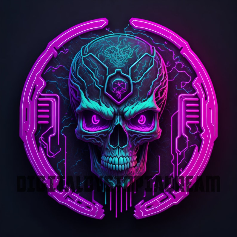40 Cyberpunk Skulls Twitch Sub Badges Bit Badges for Streamers Vtubers ...