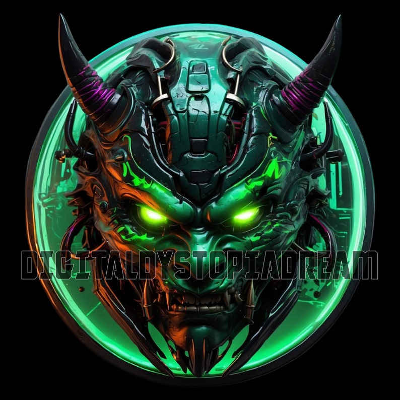 Oni Mask Cyberpunk Twitch Kick Sub Bit Badges for Streamers,vtubers ...