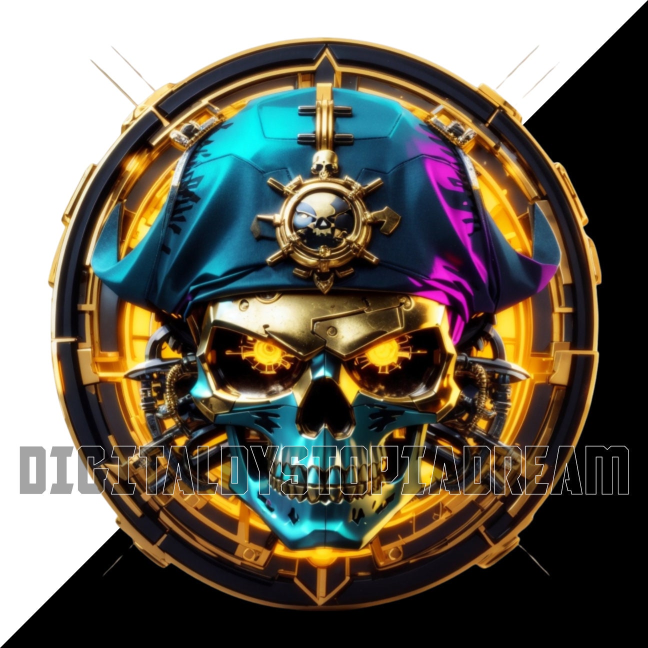 Pirate Skulls Cyberpunk Twitch Kick Sub Bit Badges for Streamers,vtuber ...