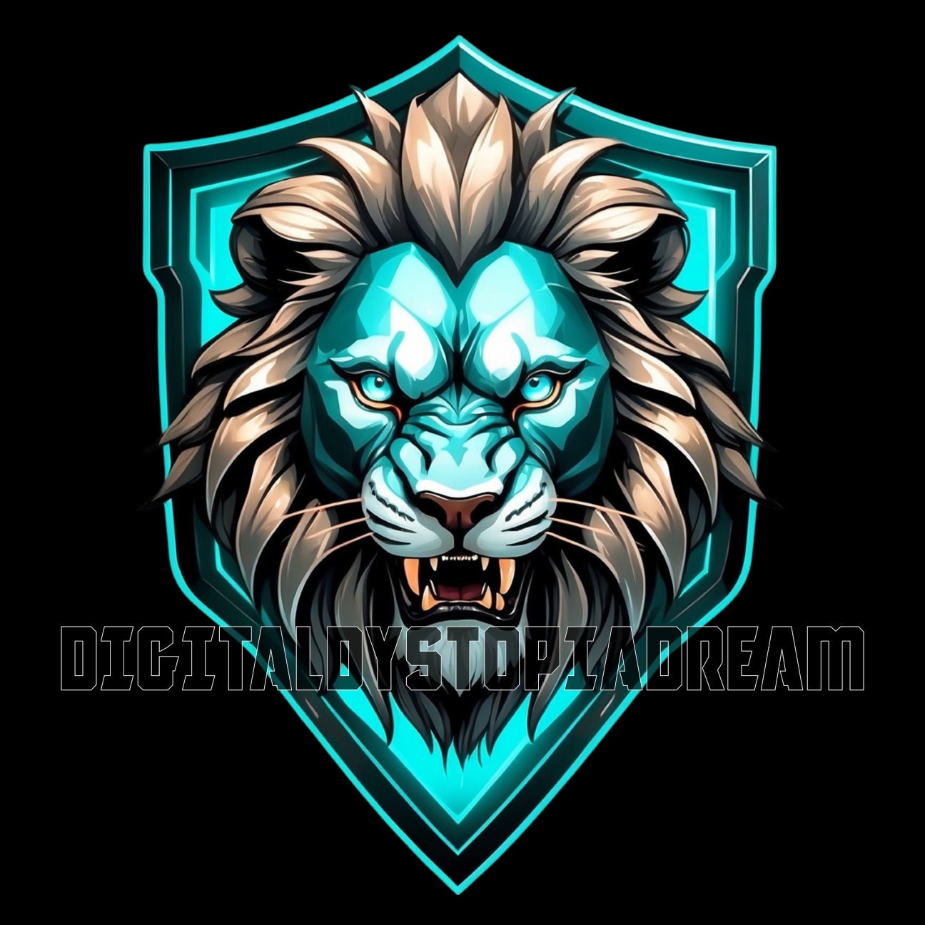 Cyberpunk Lion Shields Twitch Kick Sub/bit Badges for Streamers,vtubers ...
