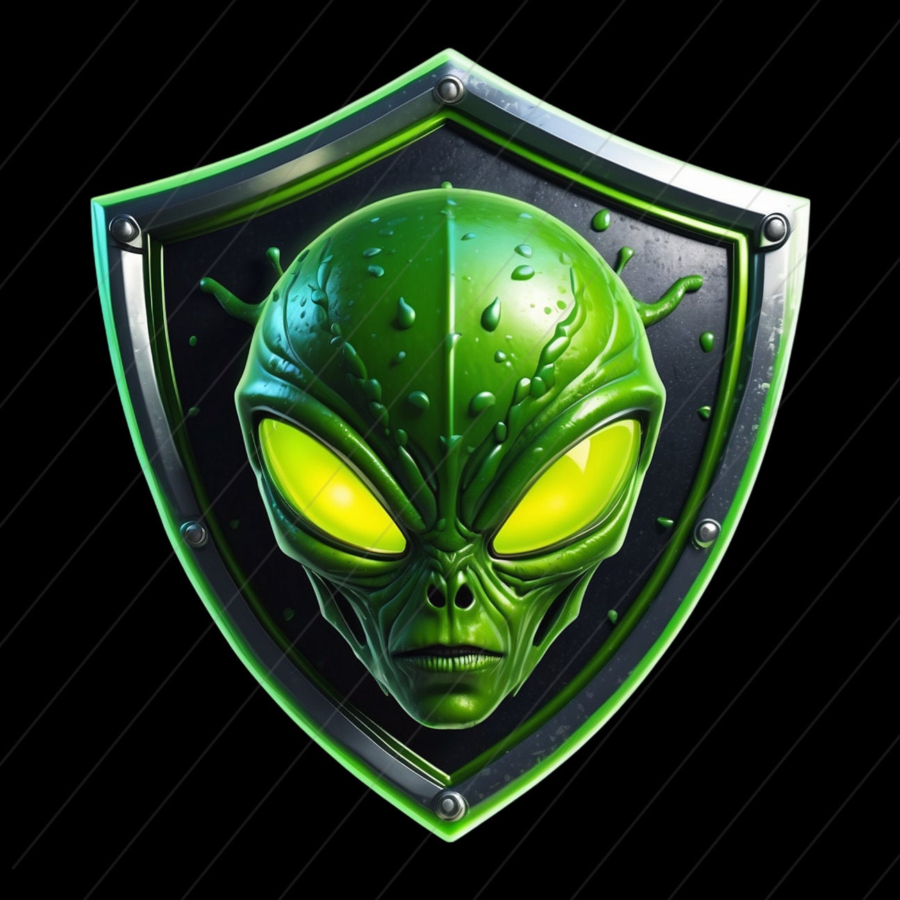 Cyberpunk Alien Shields Twitch Kick Sub Bit Badges for Streamers ...