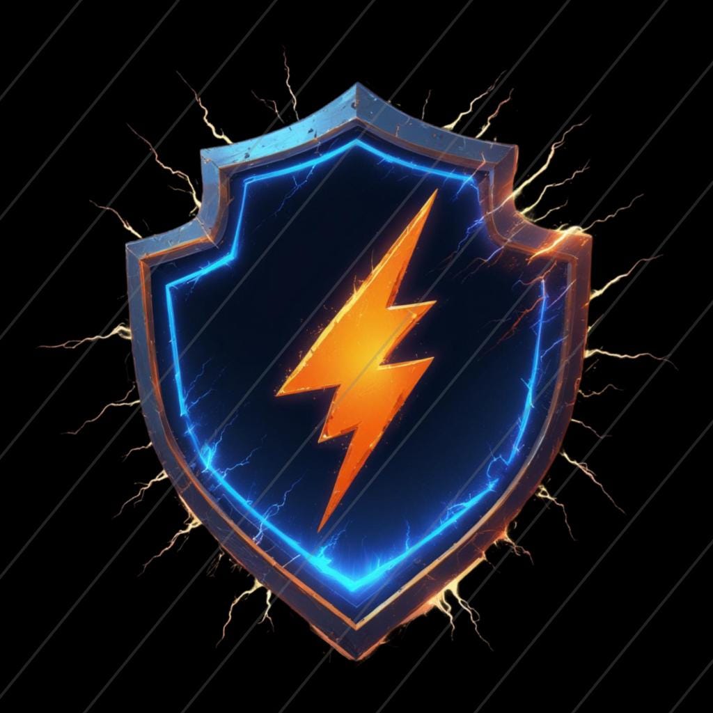 40 Neon Lightning Bolt Shields Twitch Kick Sub Bit Badges for Streamers ...