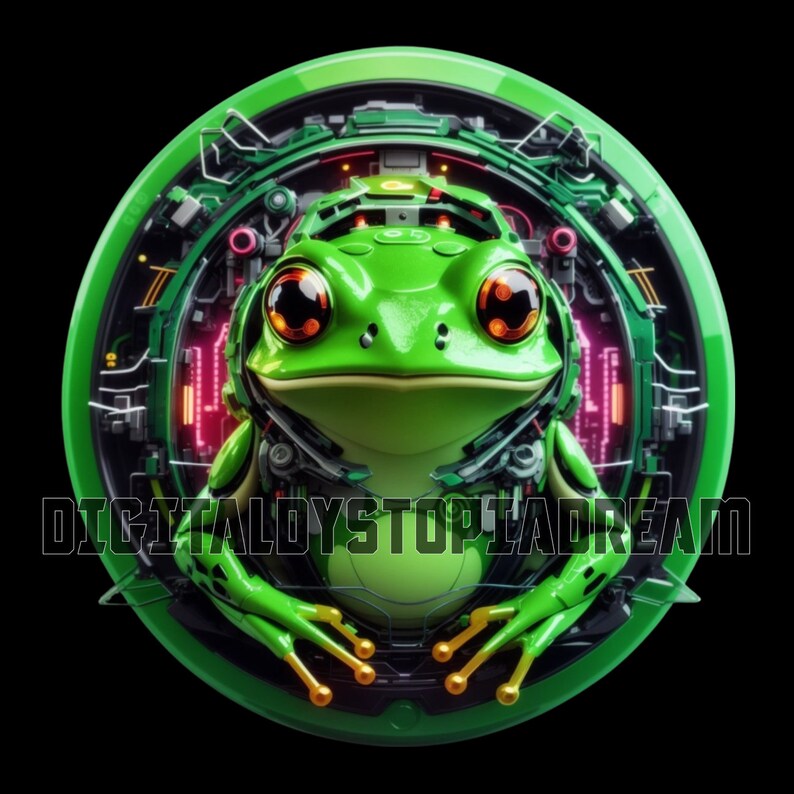 Cyberpunk Frogs Twitch Kick Sub Bit Badges for Streamers, Vtubers ...