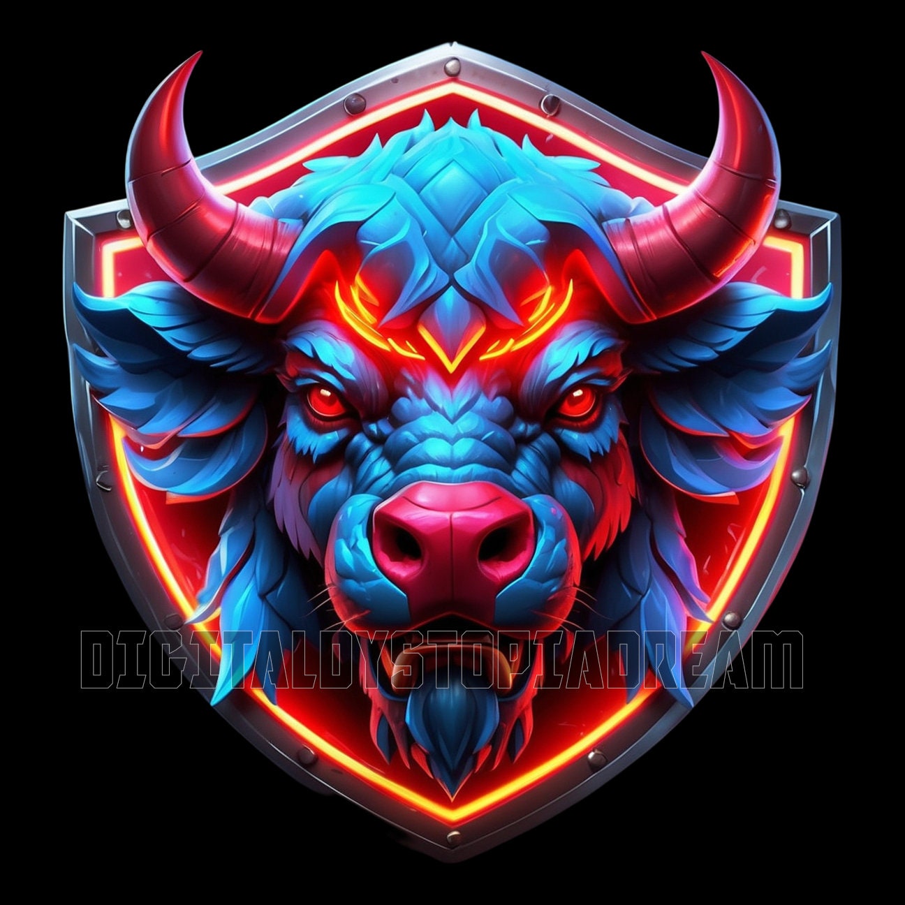 Cyberpunk Buffalo Shields Twitch Kick Sub/bit Badges for Streamers ...