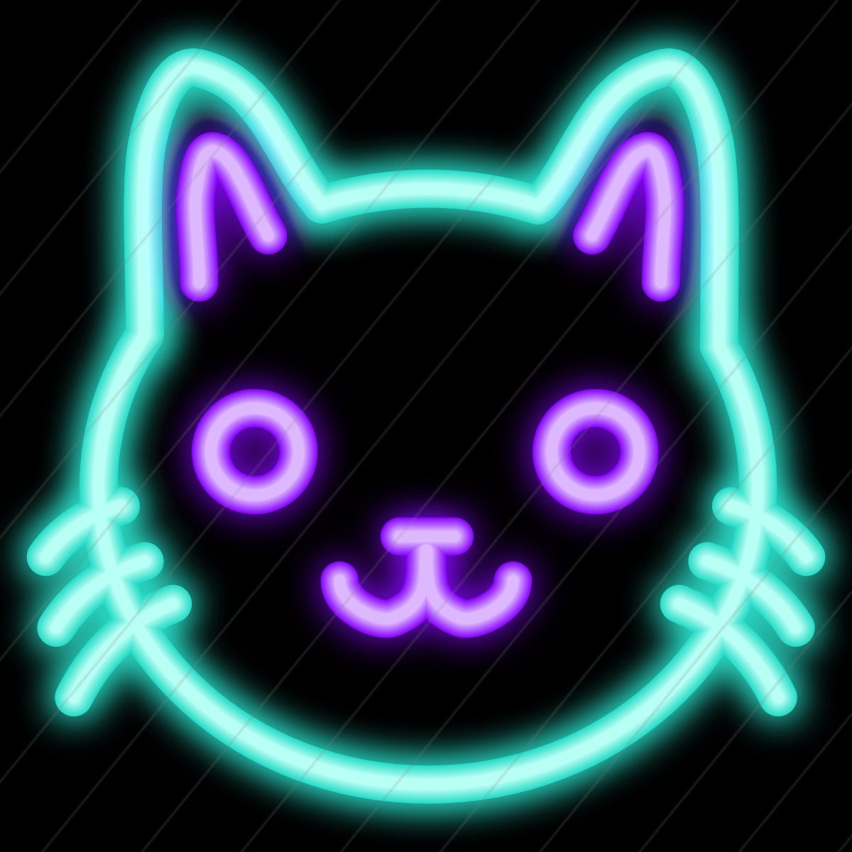 Neon Cats Twitch/kick Sub Bit Badges for Streamers,vtubers,28 ...