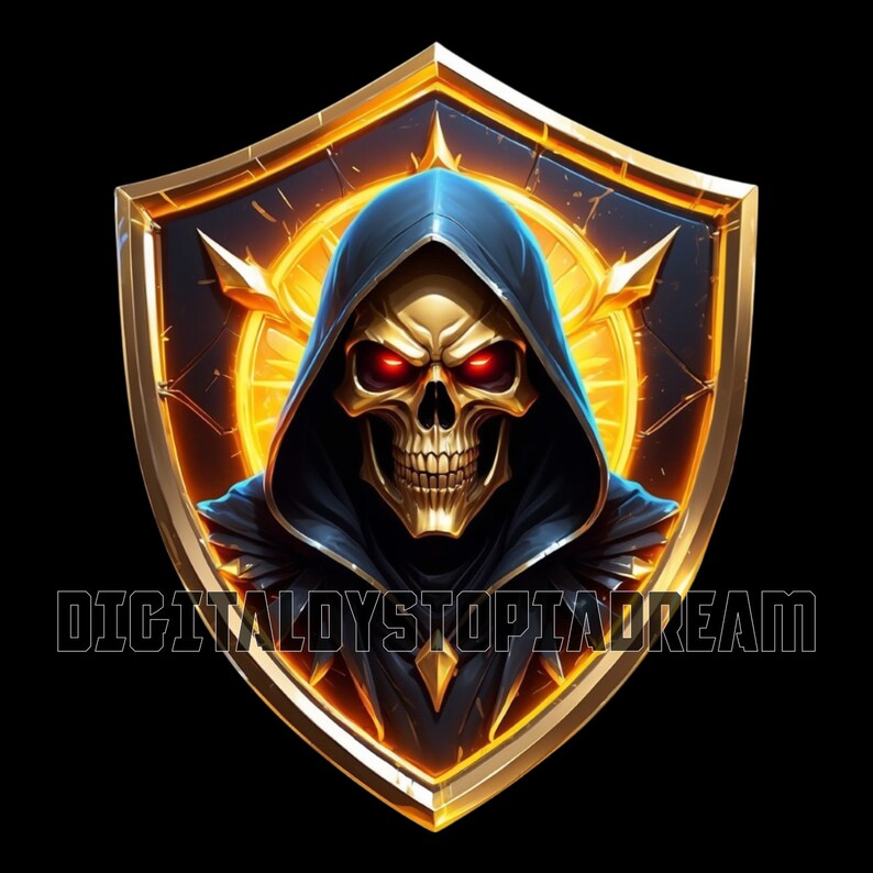 Cyberpunk Grim Reaper Shields Twitch Sub/bit Badges for Streamers ...