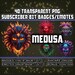 Medusa Twitch/kick Sub Bit Badges for Streamers,vtubers,stream ...