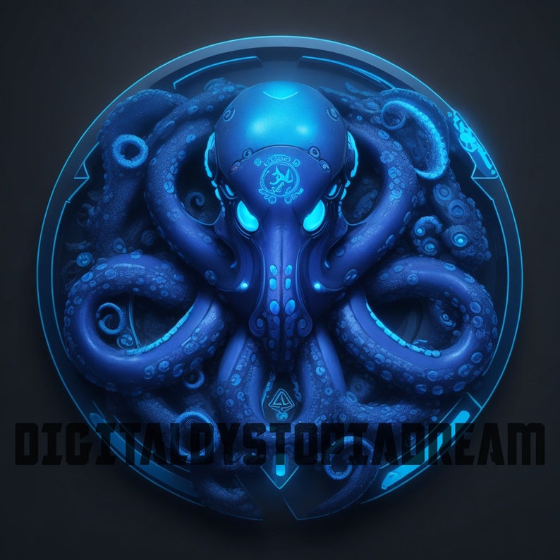 Cyberpunk Octopus Twitch Sub Badges and Bit Badges for Streamers ...