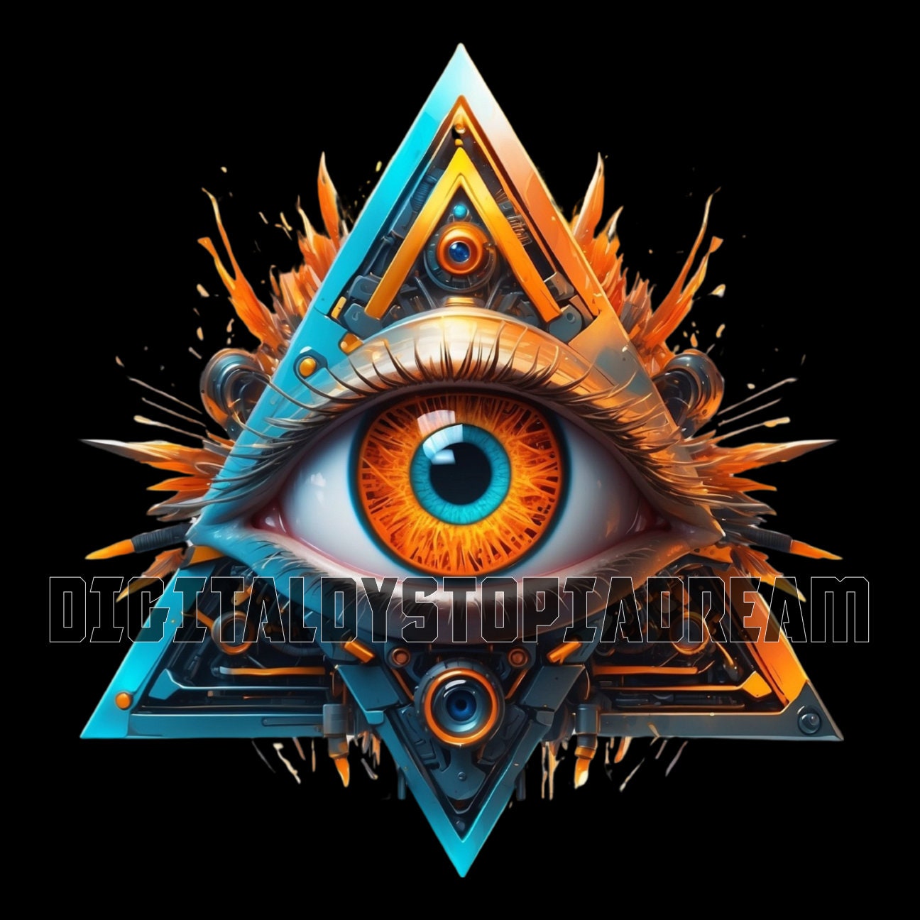 Cyberpunk Eye of Providence Twitch Sub Bit Badges for Streamers,vtubers ...