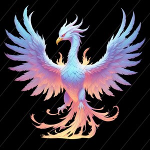 Neon Phoenix Twitch Kick Sub Bit Badges for Streamers, Vtuber ,40 ...