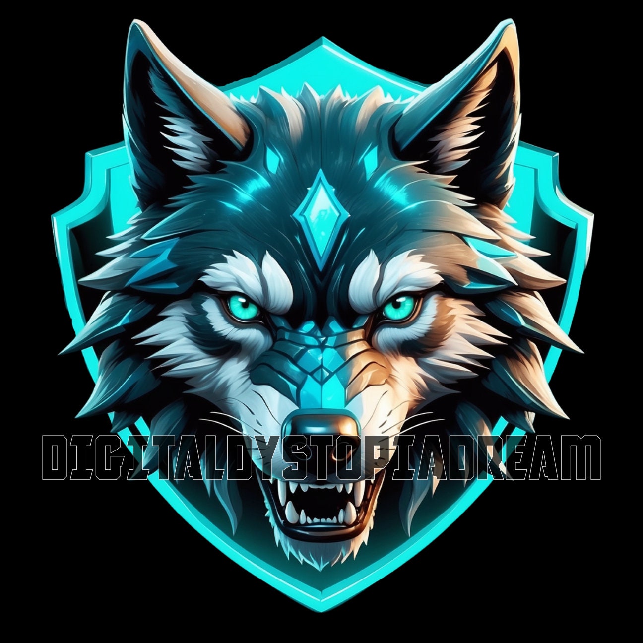 Cyberpunk Wolf Shields Twitch Kick Sub/bit Badges for Streamers,vtubers ...