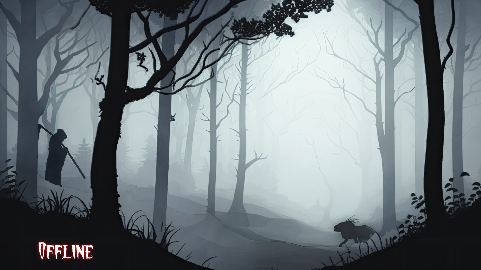 Scary Forest Animated Virtual Background Vtuber Twitch Streaming Moving ...